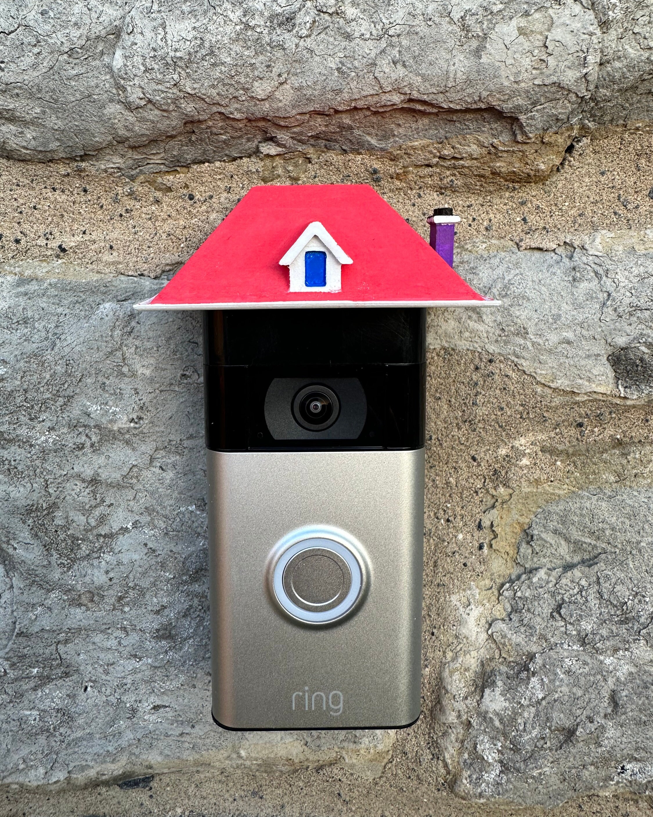 Ring Doorbell Cover Hand Painted Roof With Dormer Window & Chimney ...