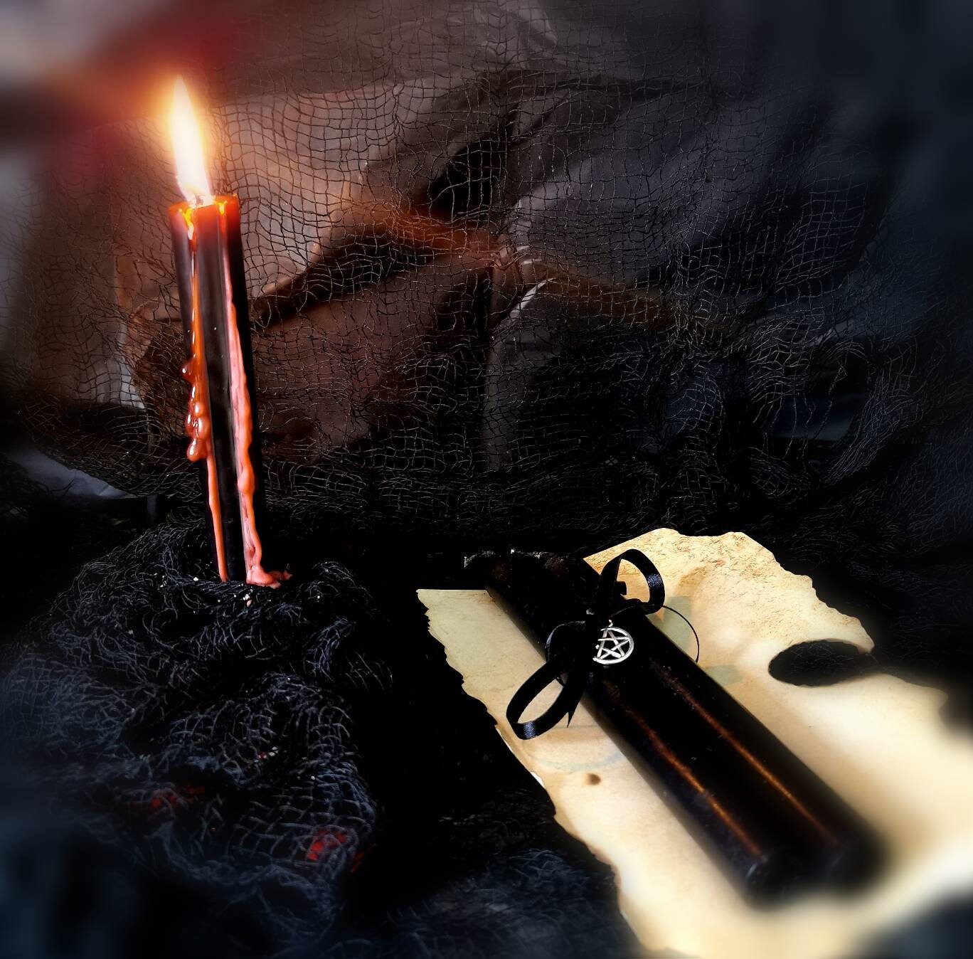 Black Bleeding Candles, a Pack of 3, Halloween Party Ideas, Witch ...