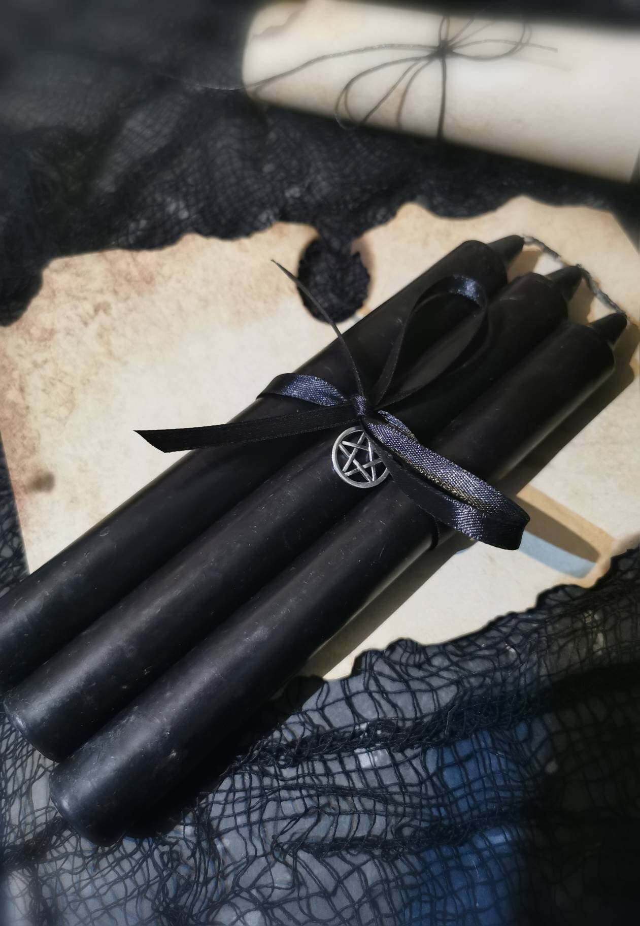 Black Bleeding Candles, a Pack of 3, Halloween Party Ideas, Witch, Spell Casting Gift. Gothic ...