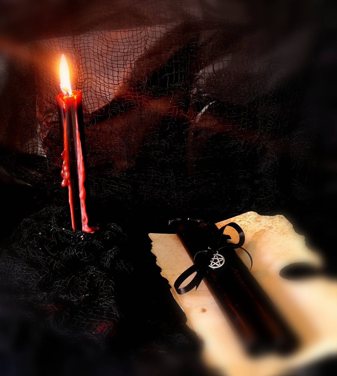 Black Bleeding Candles, a Pack of 3, Halloween Party Ideas, Witch ...