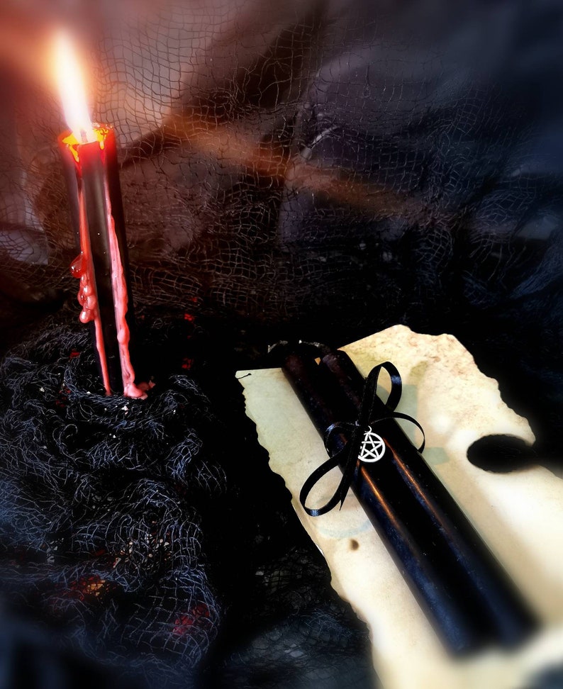 Black Bleeding Candles, a Pack of 3, Halloween Party Ideas, Witch ...
