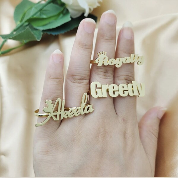 Two Finger Name Ring - Etsy