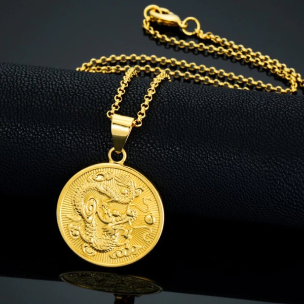 Chinese Dragon Necklace - Etsy