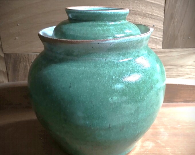 Handmade Nine Cup Fermentation Crock or Onggi, Wheel Thrown Jar With ...