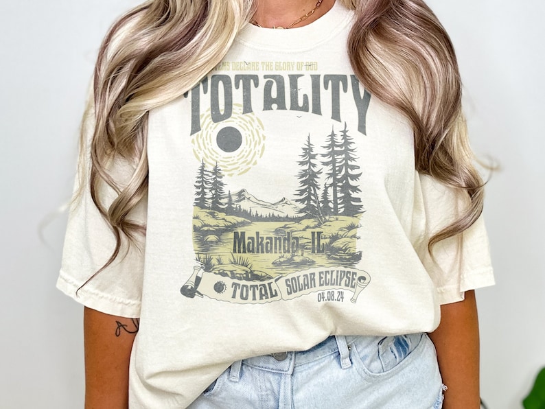 Makanda, IL 2024 Total Solar Eclipse Commemorative T-shirt, Nature ...