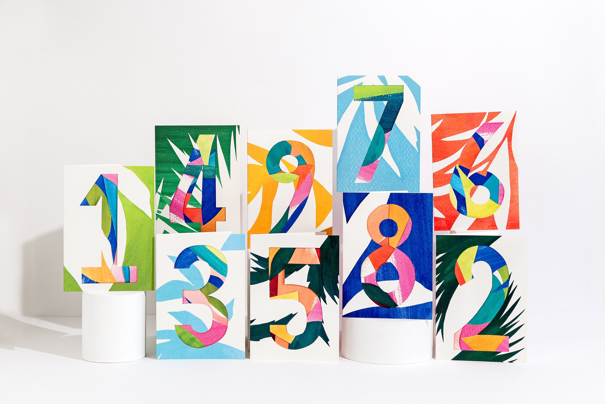 Number 2 Card A6 Card Second Birthday Card Colourful Childrens Card ...