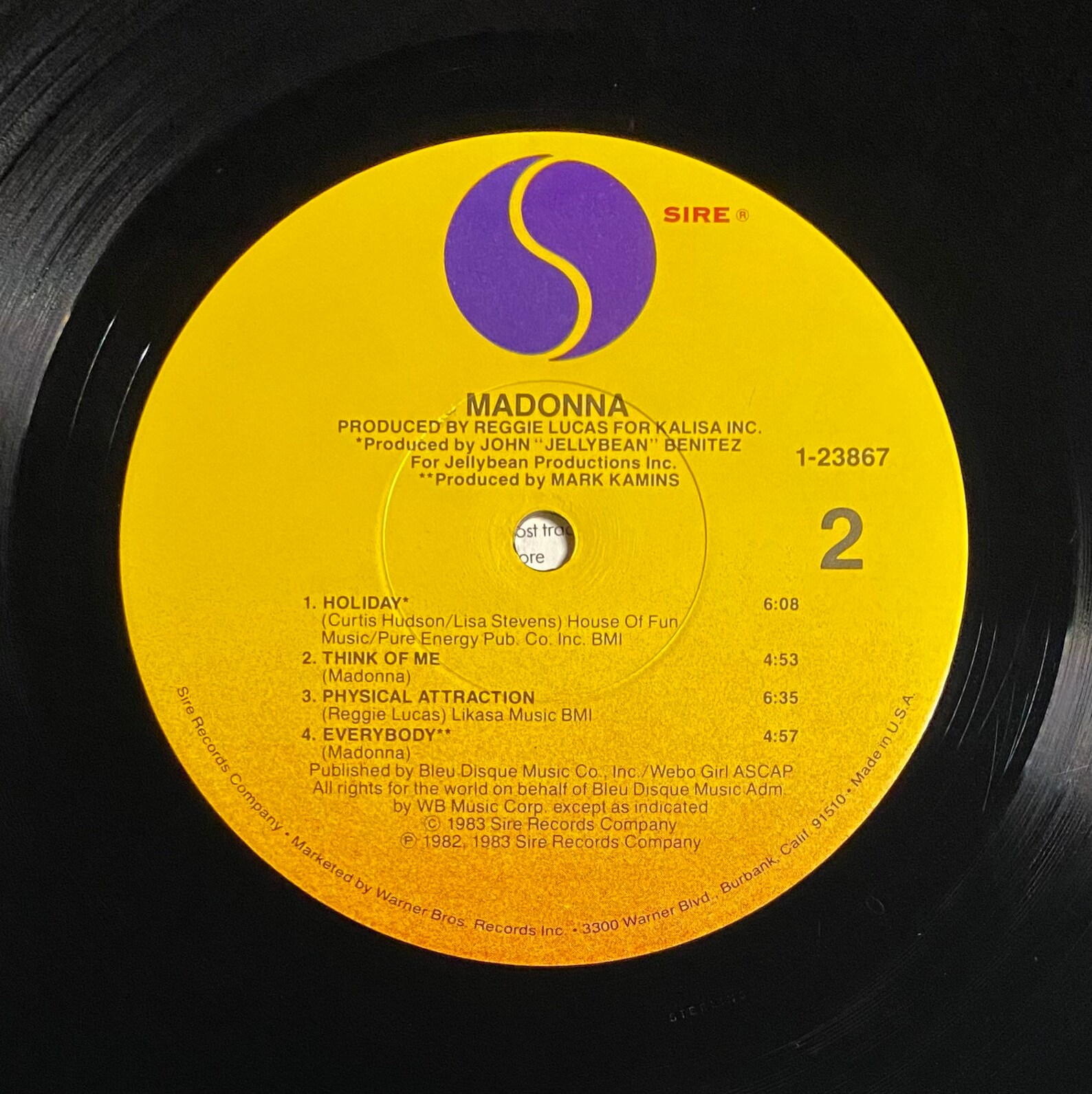 Madonna / Self Titled Vinyl LP Record Album 1983 Dance Pop Post Disco ...