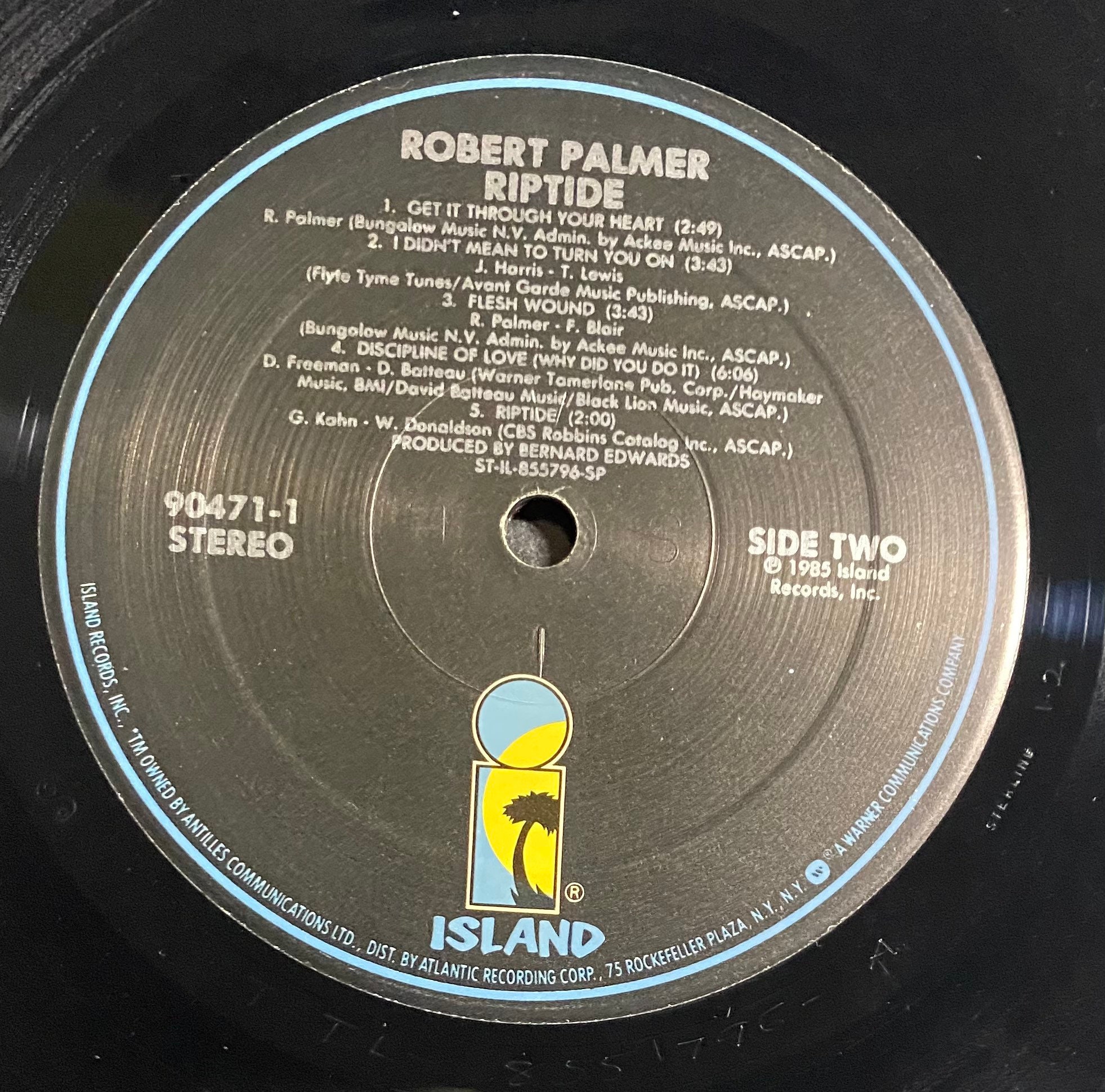 Robert Palmer / Riptide Vinyl LP Record Album in Shrink With - Etsy