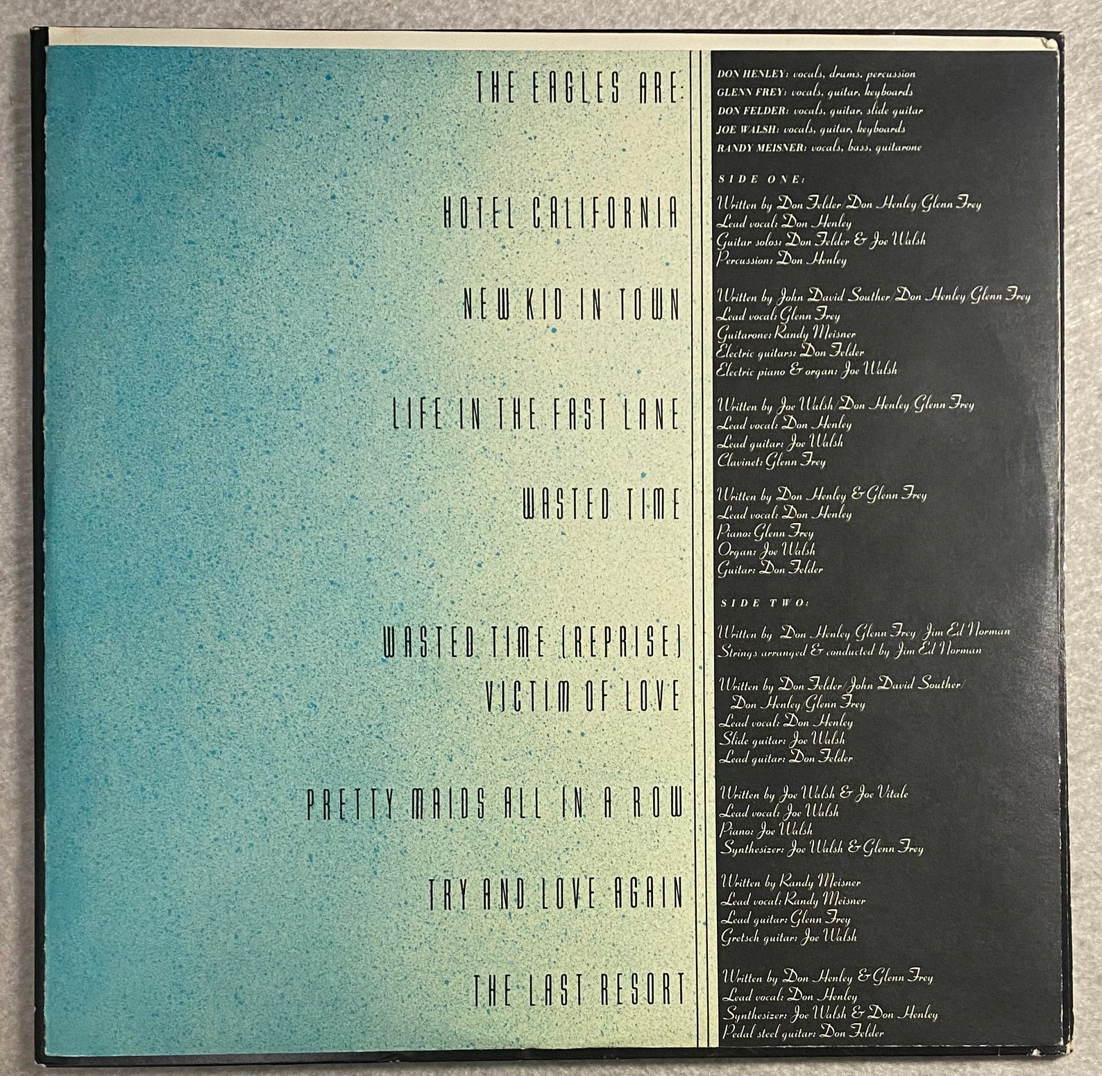 Vintage Eagles / Hotel California Vinyl LP Record Album 1976 Rock With ...