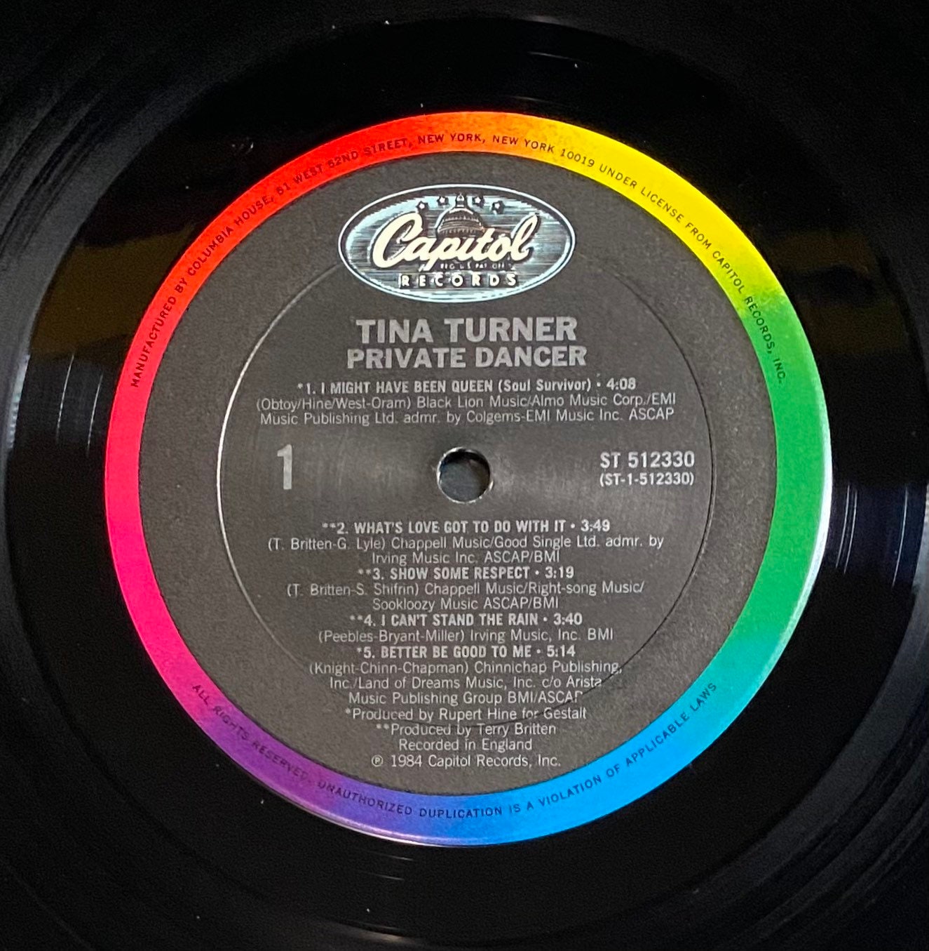Tina Turner / Private Dancer Vinyl Record LP Album 1983 Pop Soul R&B in ...