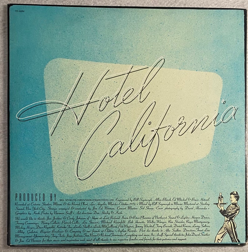 Vintage Eagles / Hotel California Vinyl LP Record Album 1976 Rock With ...