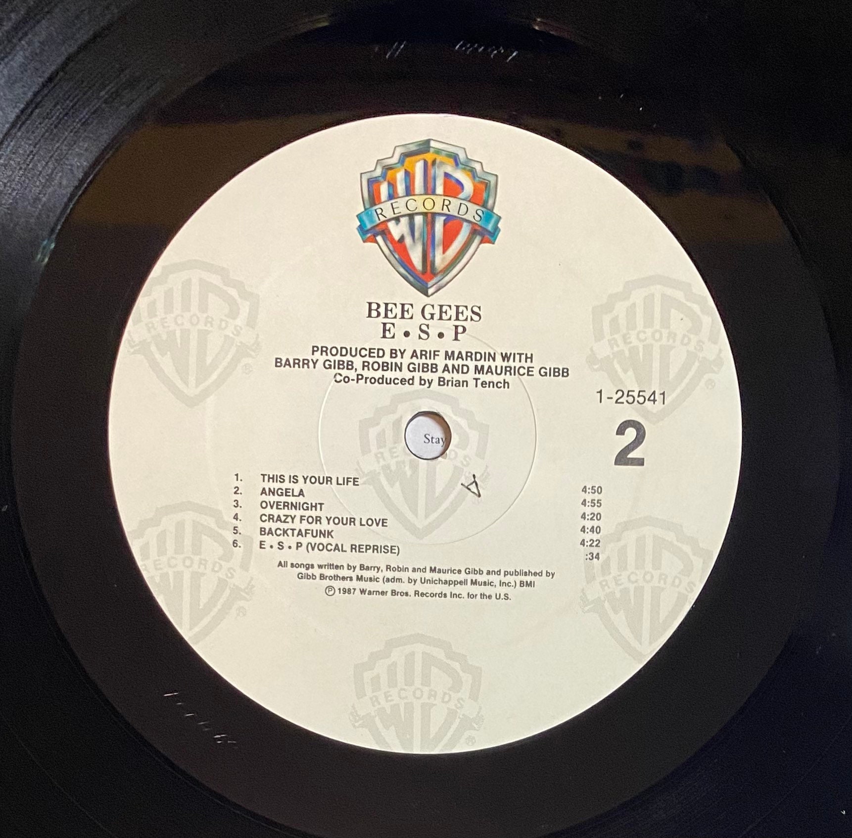 Vintage Bee Gees / E.S.P Vinyl LP Record Album Promo With Hype Sticker ...