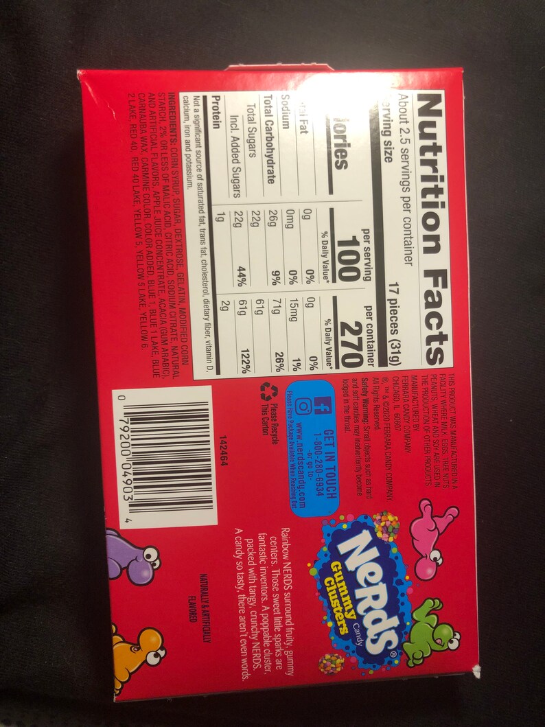 Empty Nerds Box, Empty From Factory - Etsy