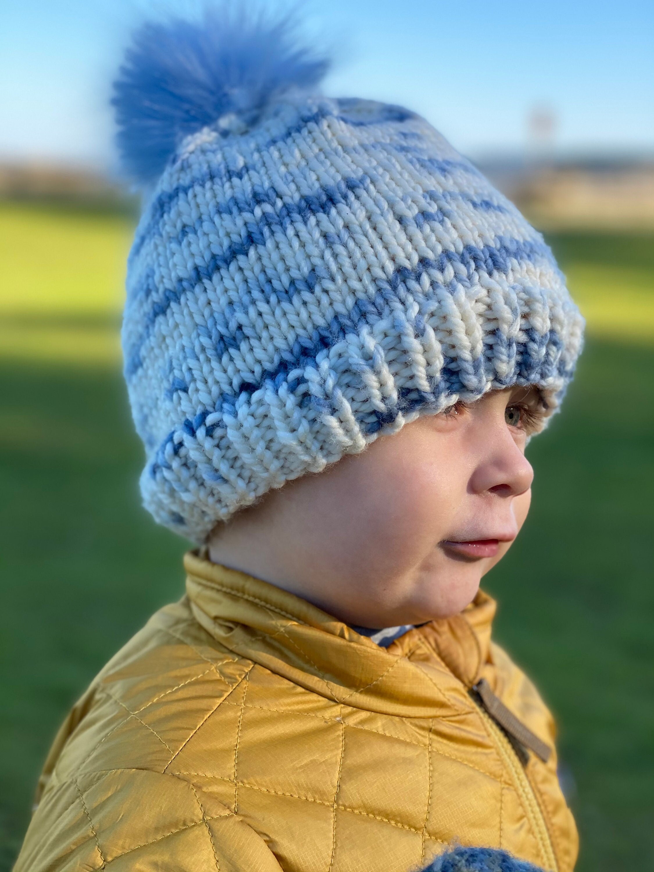 Easy Hat Knitting Pattern PDF Download Tuff City Toque - Etsy