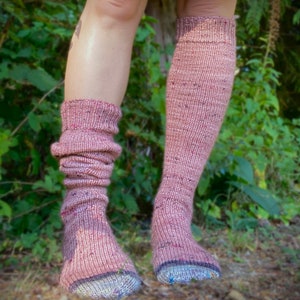 Sock Knitting Pattern for Knee Socks - PDF Download - Tuff Boot Socks 2 ...