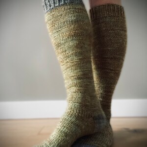 Long Socks Knitting Pattern, Knee Socks Knit Pattern - Tuff Boot Socks ...