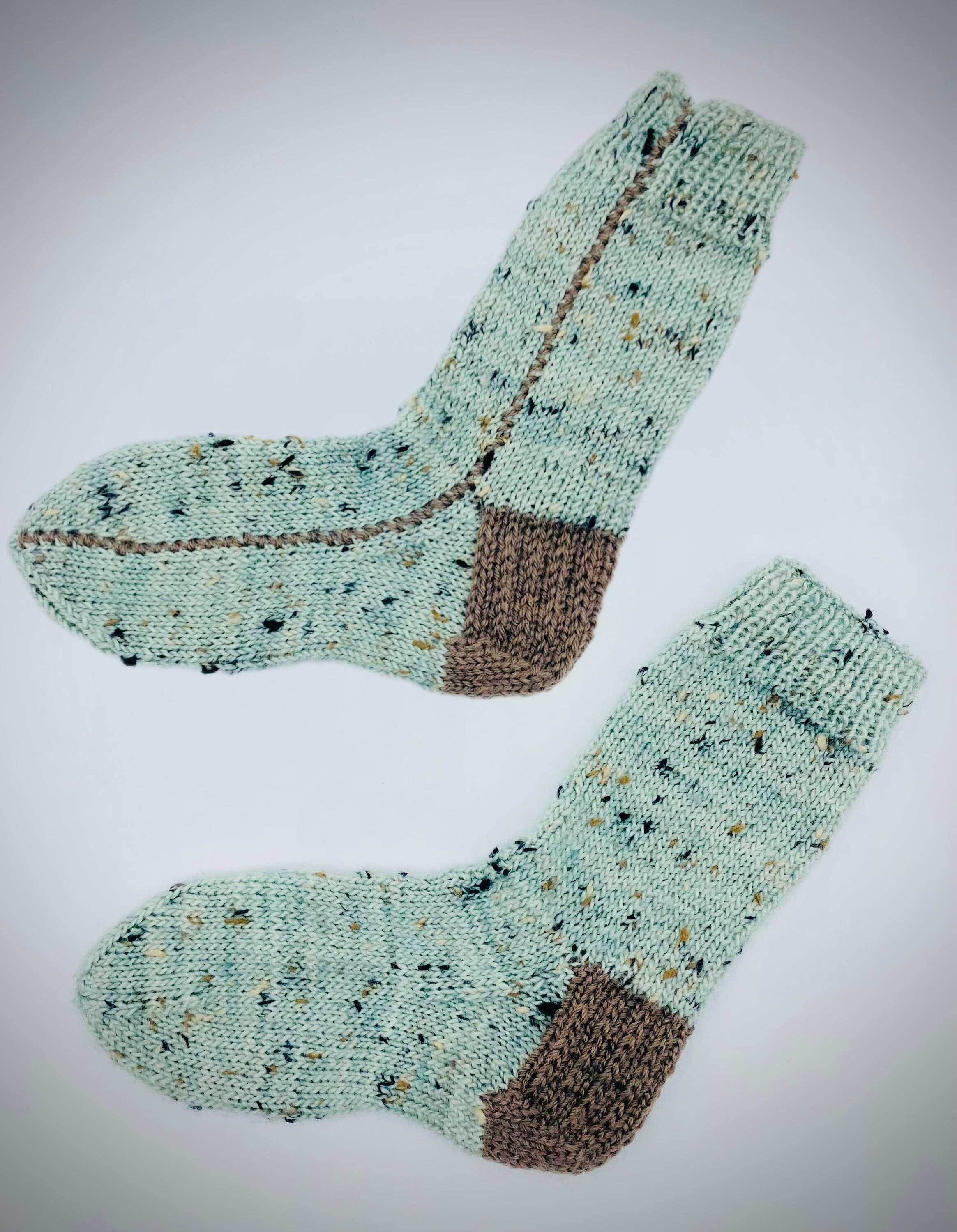 Easy Beginner Sock Knitting Pattern Socks Knit Flat Two - Etsy UK
