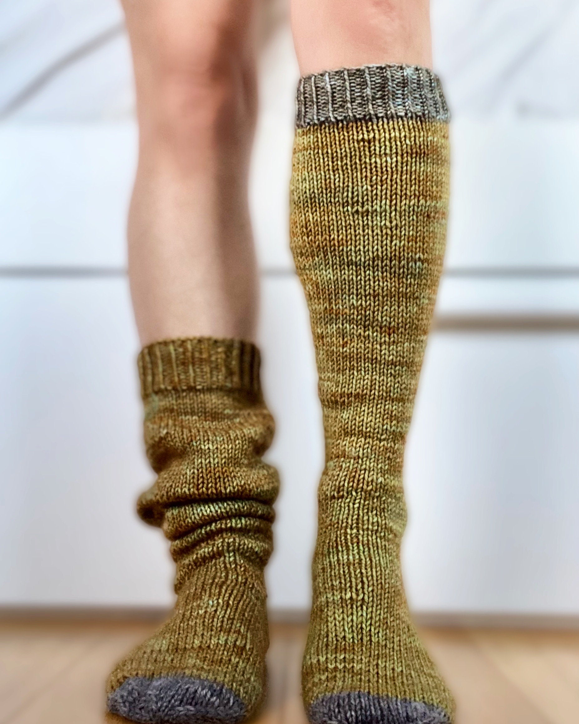 Long Socks Knitting Pattern, Knee Socks Knit Pattern - Tuff Boot Socks ...