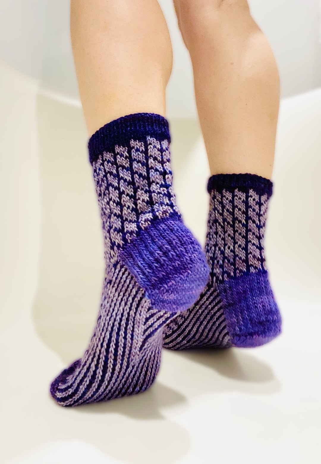 Colorwork Sock Knitting Pattern, Knit Sock Pattern - PDF Download ...
