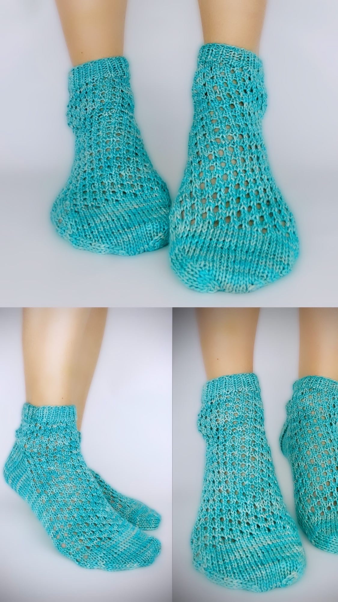 Easy Lace Socks Knitting Pattern, Openwork Lace Knit Socks, Sock ...