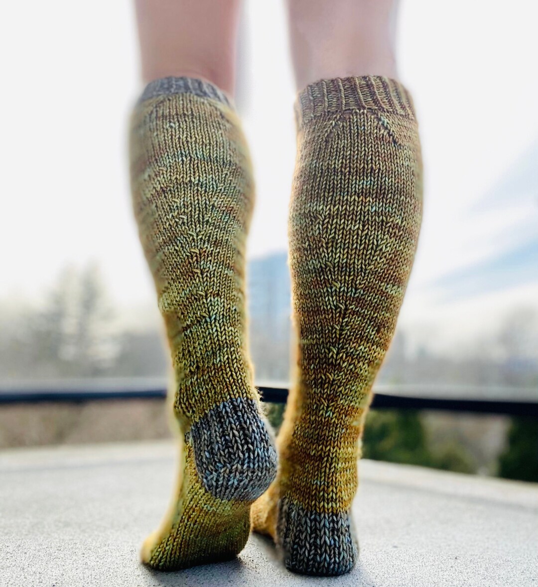 Long Socks Knitting Pattern, Knee Socks Knit Pattern - Tuff Boot Socks ...