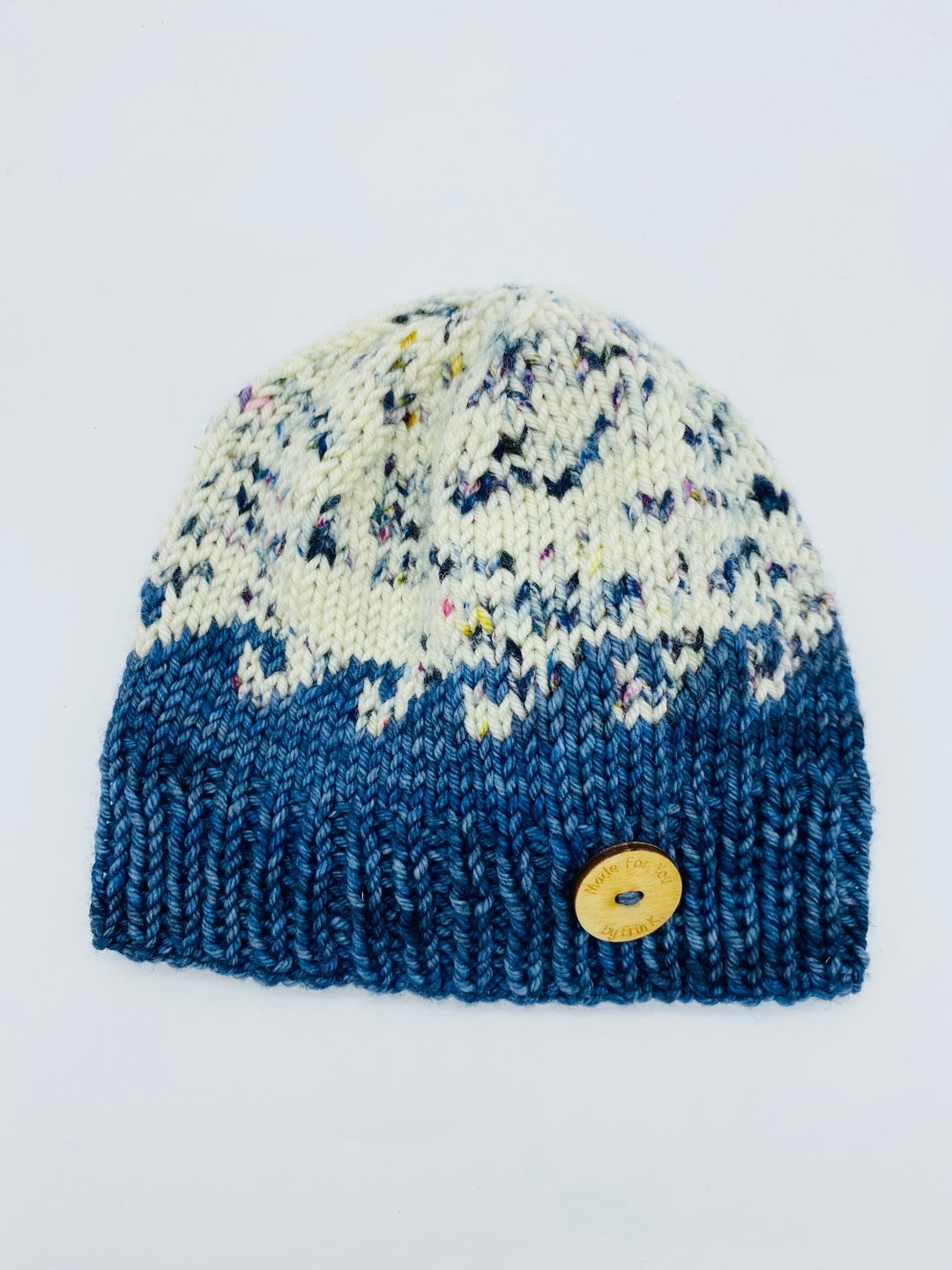 Easy Colorwork Hat Knitting Pattern, Knit Beanie Pattern, Knitted Hat ...