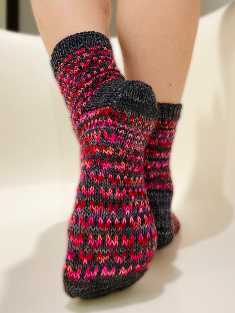 Colorwork Sock Knitting Pattern, Dolci Baci Socks, Valentine's Day ...