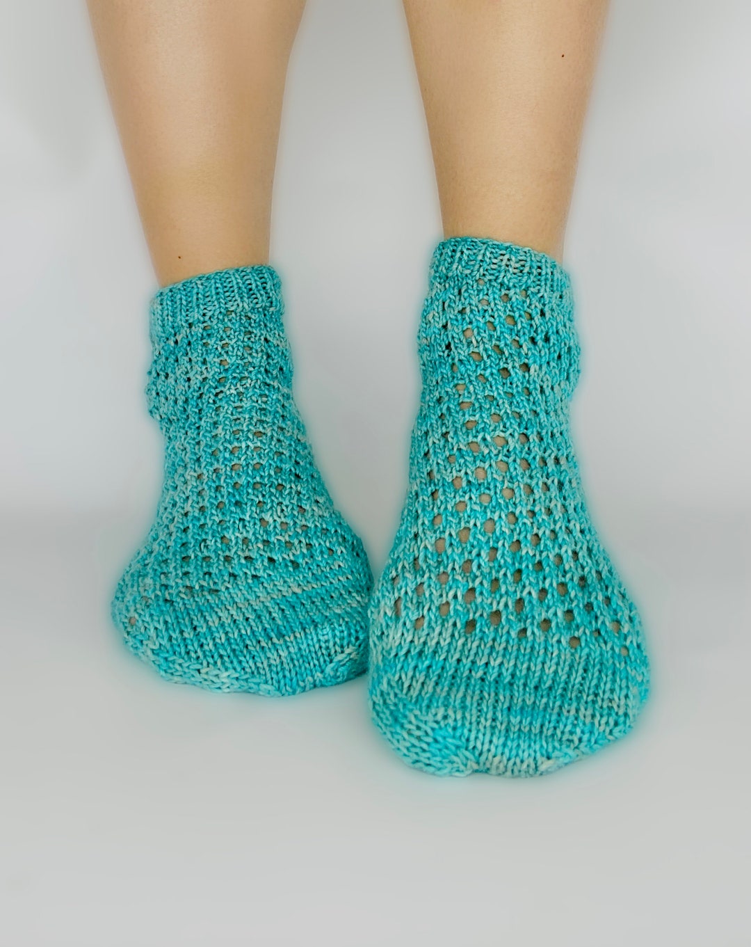 Easy Lace Socks Knitting Pattern, Openwork Lace Knit Socks, Sock ...