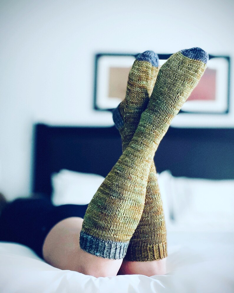 Long Socks Knitting Pattern, Knee Socks Knit Pattern - Tuff Boot Socks ...