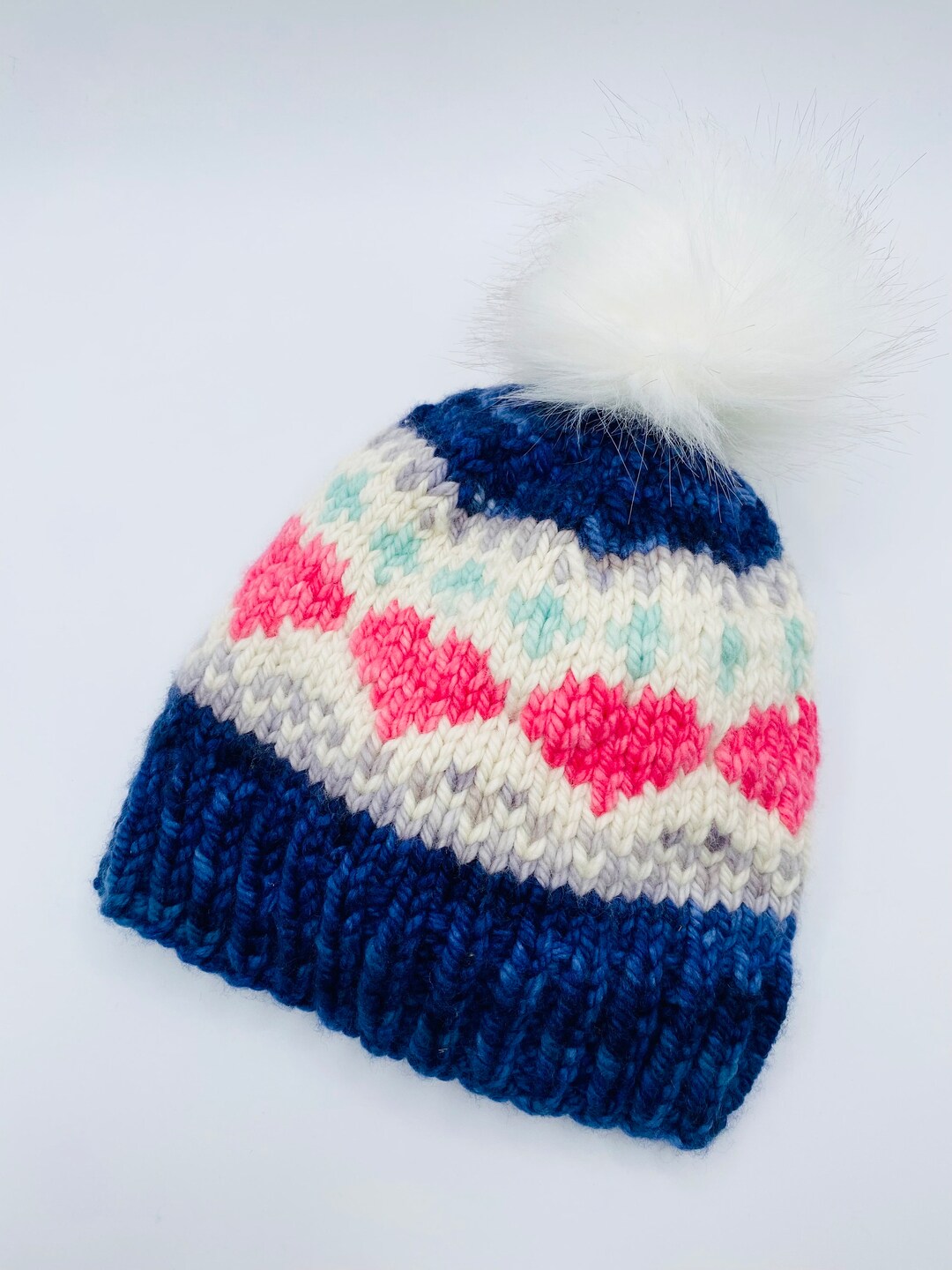 Cute Winter Hat Knitting Pattern, Knit Beanie Pattern, Knitted Hat ...