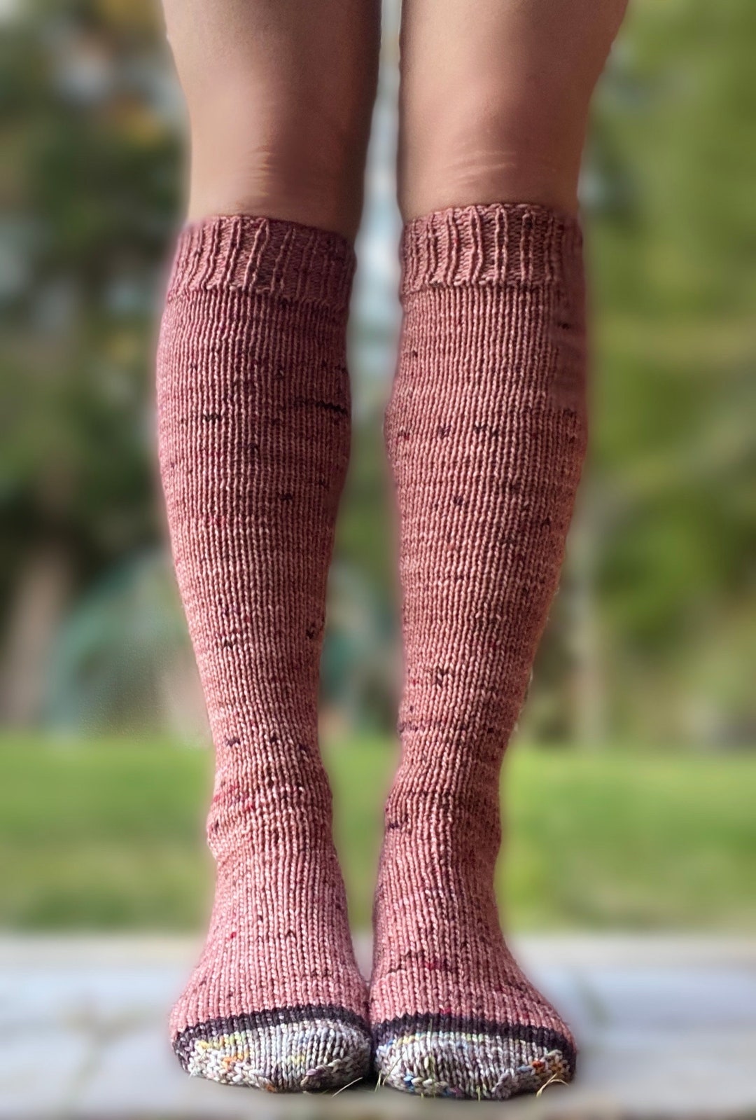 Sock Knitting Pattern for Knee Socks - PDF Download - Tuff Boot Socks 2 ...