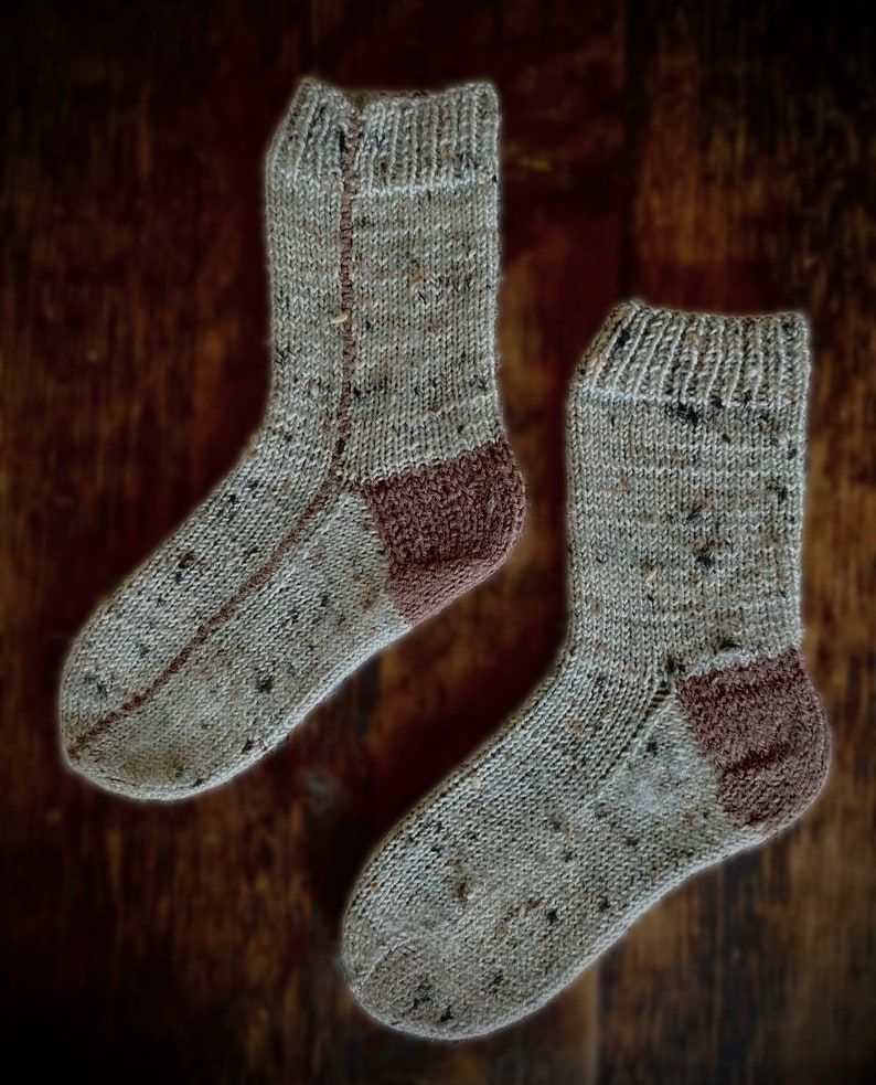 Easy Beginner Sock Knitting Pattern, Socks Knit Flat, Two Needle Sock ...