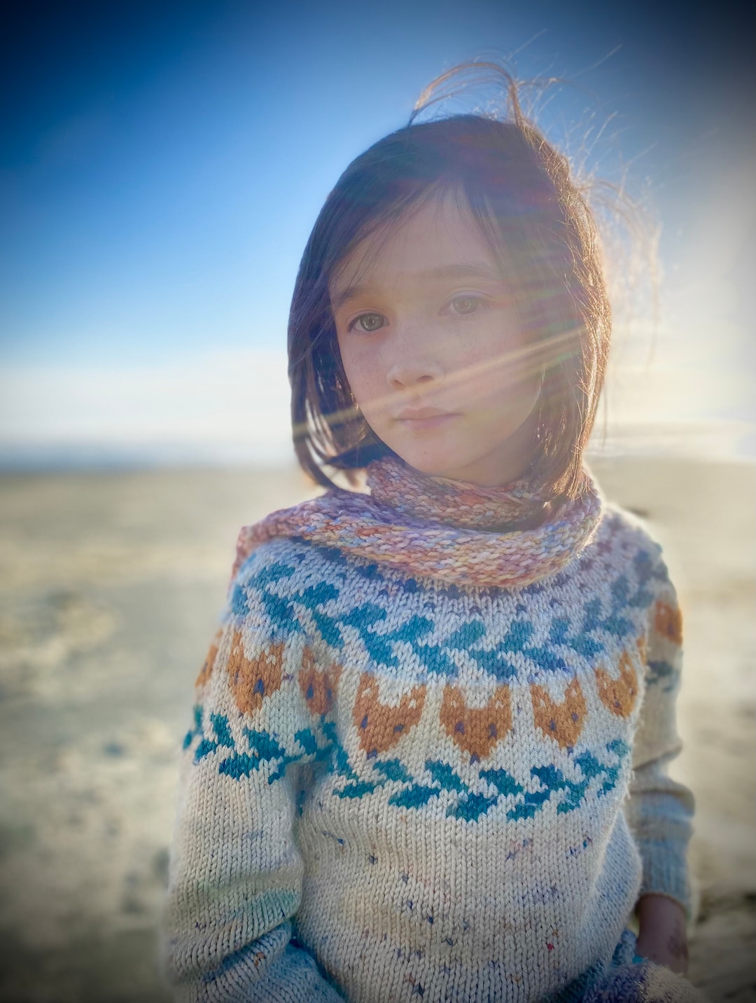 Kids Fox Sweater Knitting Pattern, PDF Knitting Pattern, Colorwork ...