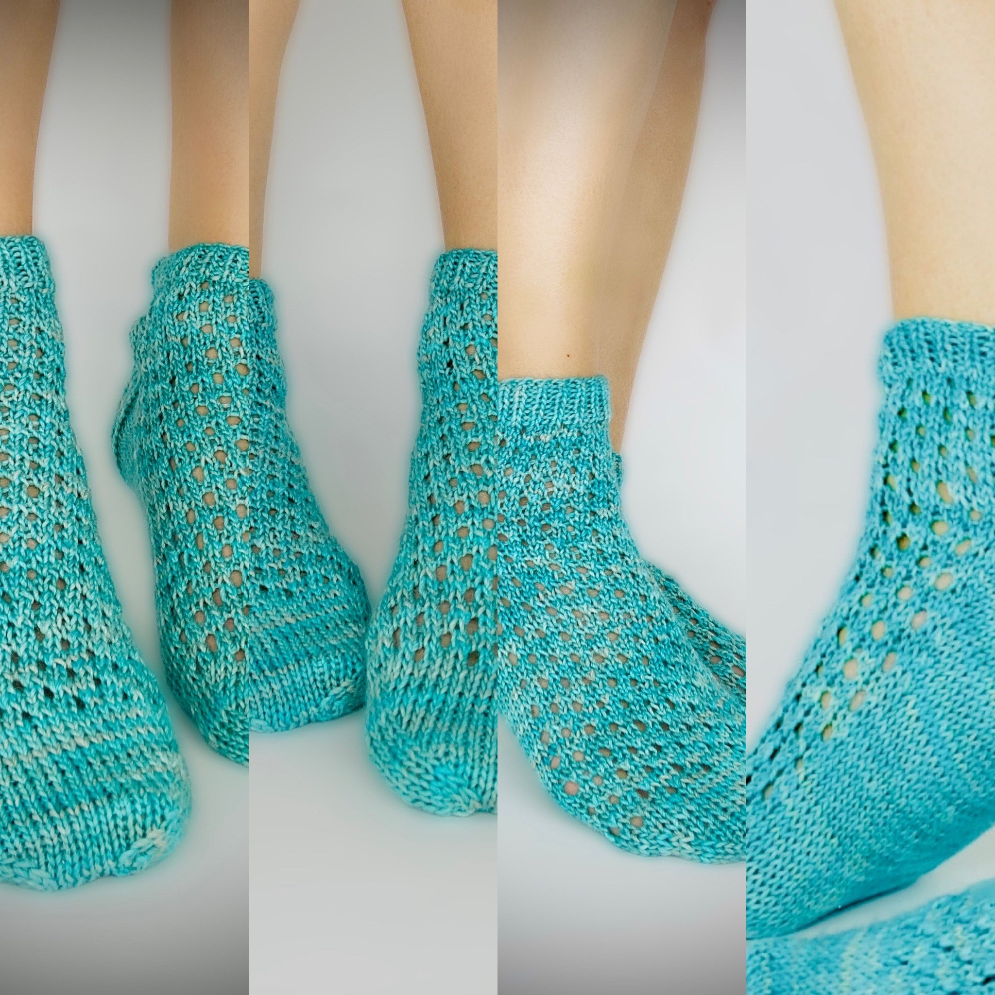 Easy Lace Socks Knitting Pattern, Openwork Lace Knit Socks, Sock ...
