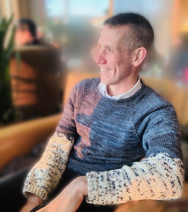 Wave Sweater Knitting Pattern Simple Colorwork Knit Sweater - Etsy