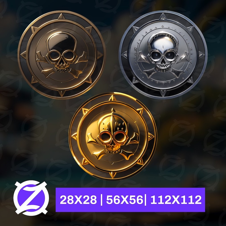 Pirate Coin Twitch Sub Badges / Coin / Gold / Currency Twitch Loyalty ...
