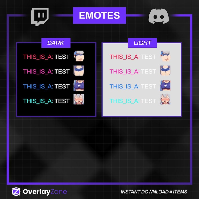 Spicy Animated Emotes | 4 Silver Hair Gifs | Lightning Sporty Waifu ...