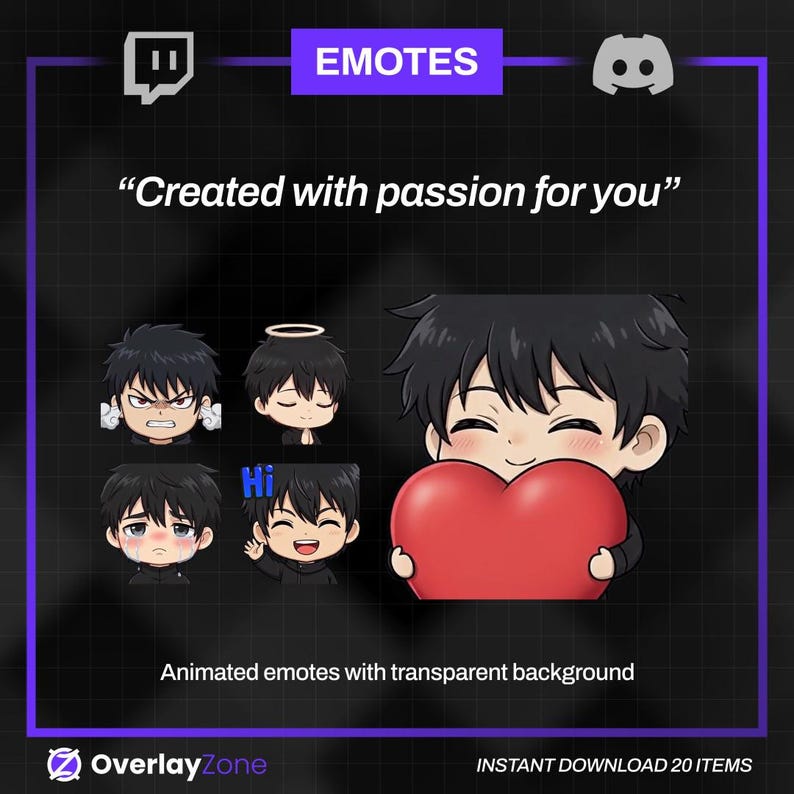 Animated Jinwoo Emotes | 8 Solo Leveling Gifs for Twitch, Kick, Discord ...