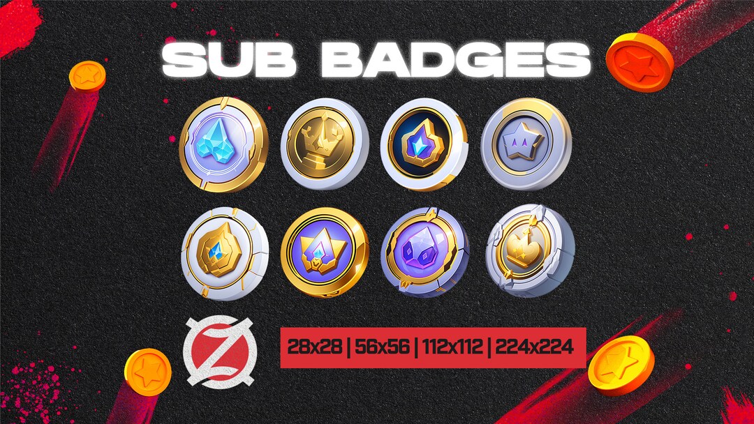 Coin Badges 8 Different Sub Badges| Twitch/discord/youtube / Custom ...