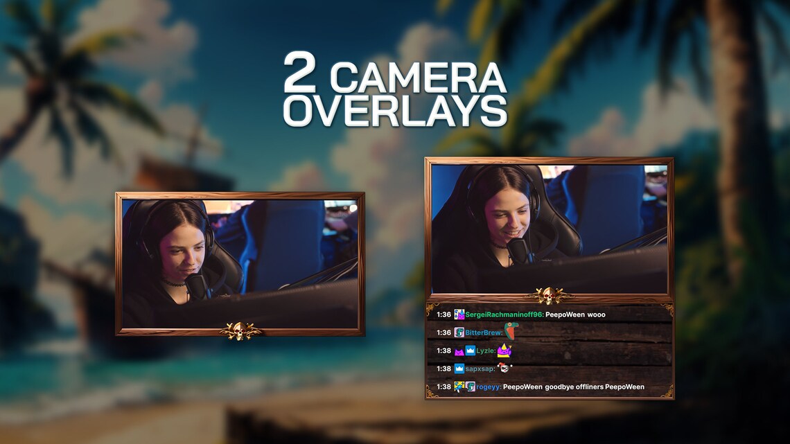 Tropical Dream Twitch Overlay Pack · Anime Stream Overlay · OBS Overlay ...