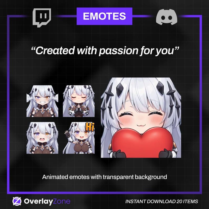 Spicy Dragon Girl Emotes | 8 Gacha Waifu Gifs for Twitch Kick Discord ...