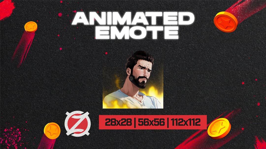 Twitch Emote Animated - Giga Chad on Fire, GIGACHAD MEME, - Emote ...