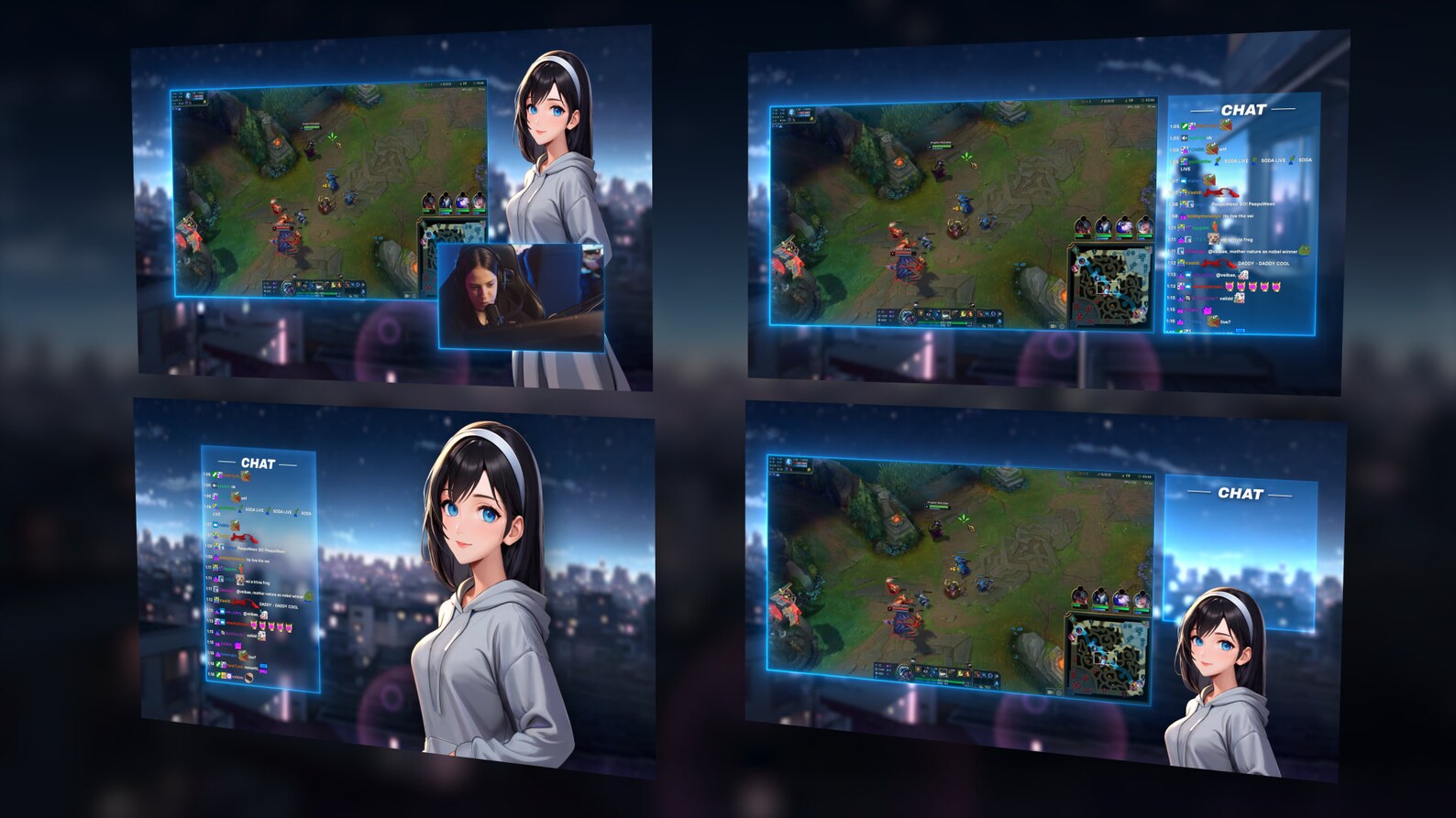 Evening Escape Twitch Overlay Pack · Anime Stream Overlay · OBS Overlay ...