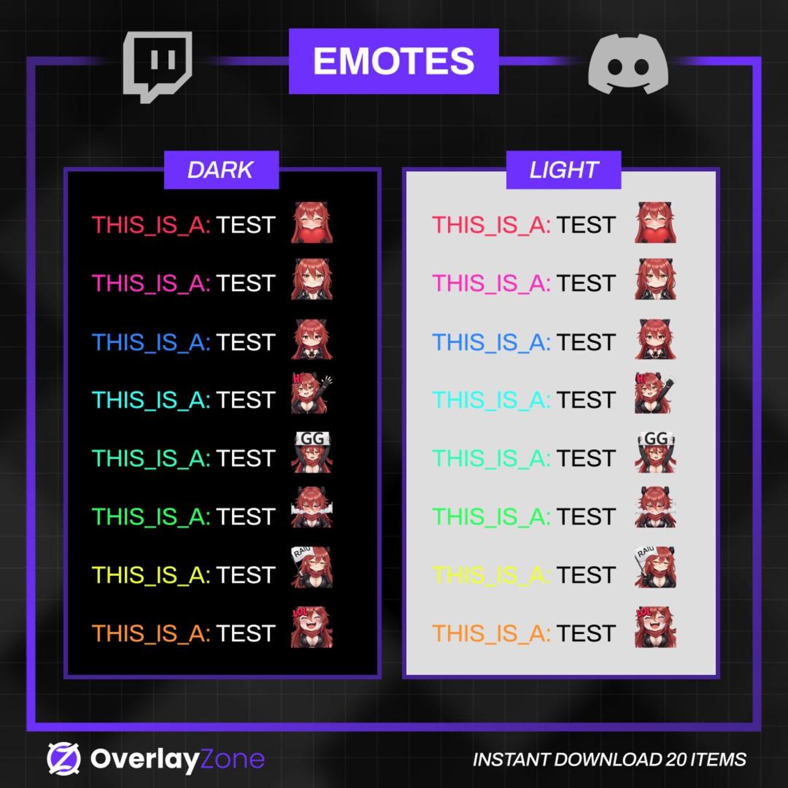 Spicy Red Hood Emotes | 8 Gacha Waifu Gifs for Twitch Kick Discord ...