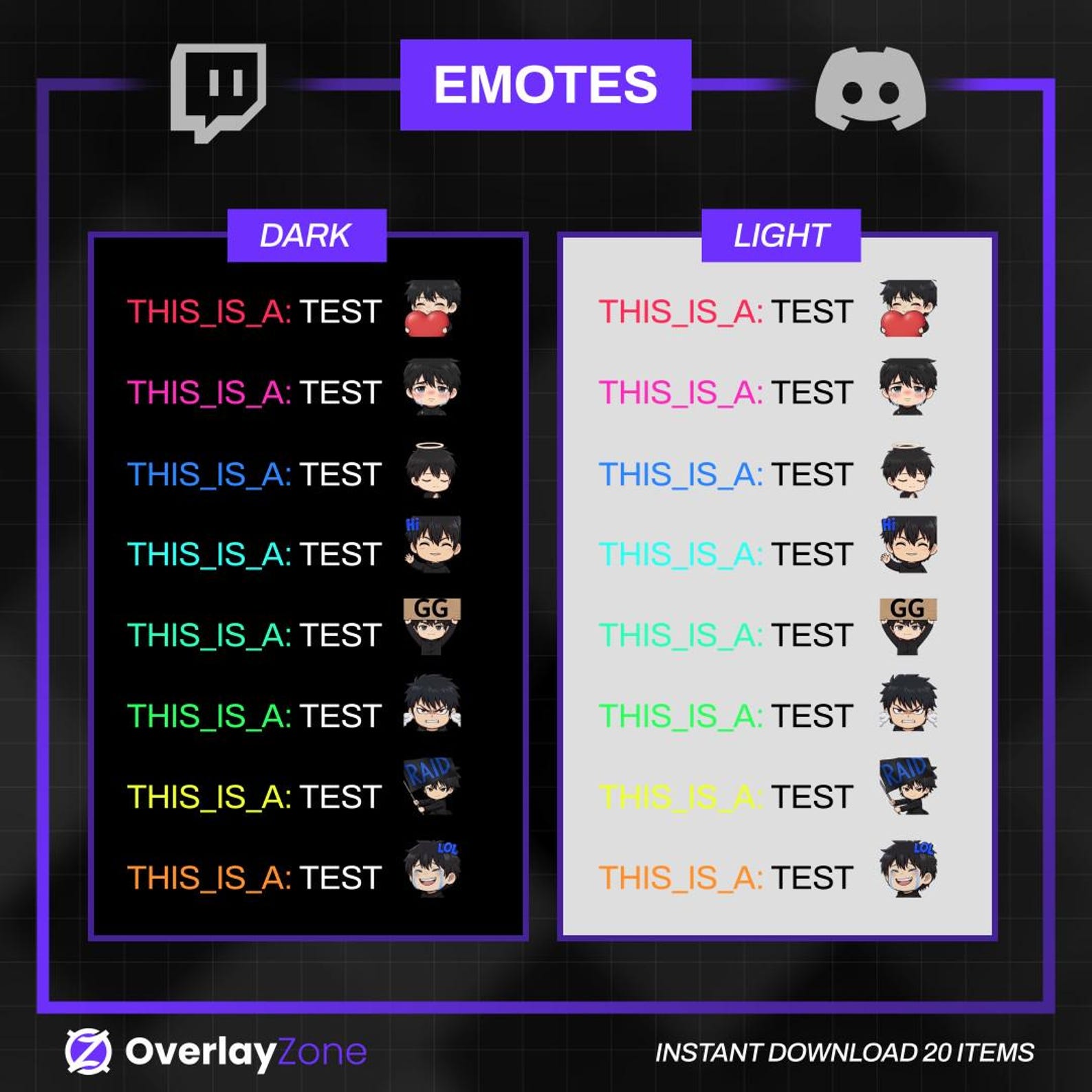 Animated Jinwoo Emotes | 8 Solo Leveling Gifs for Twitch, Kick, Discord ...