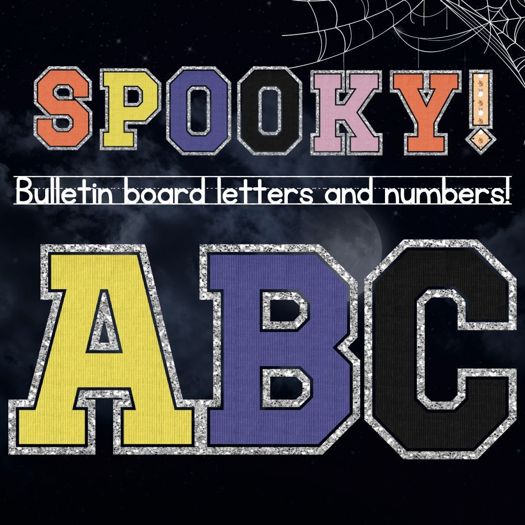 Spooky Bulletin Board Letters and Numbers - Etsy