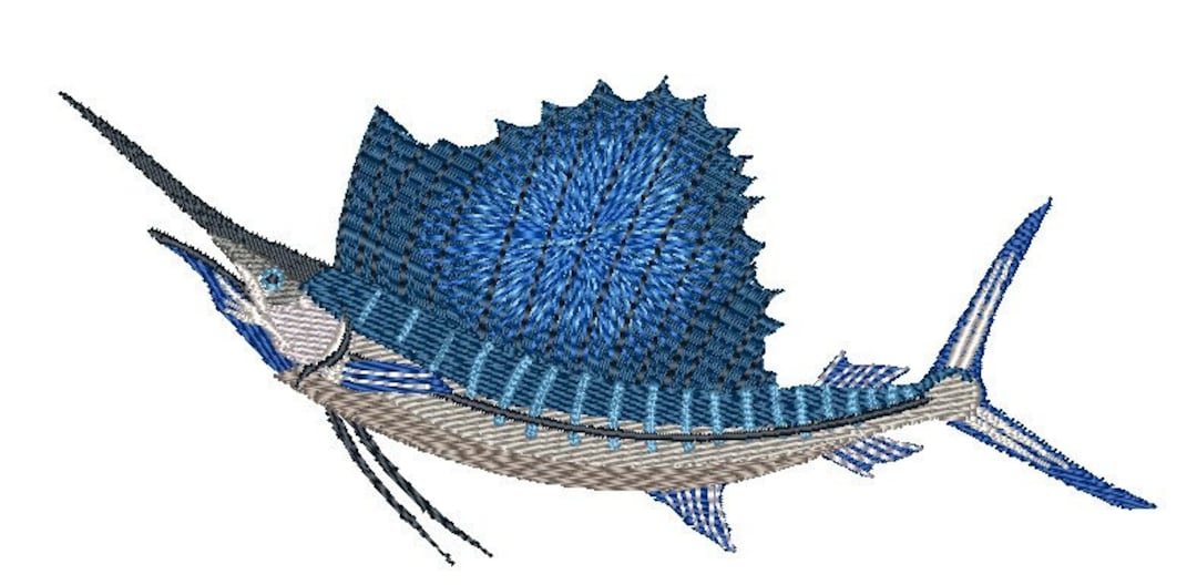 Sailfish Embroidery Design Pattern 5.50x2.41 Inches - Etsy