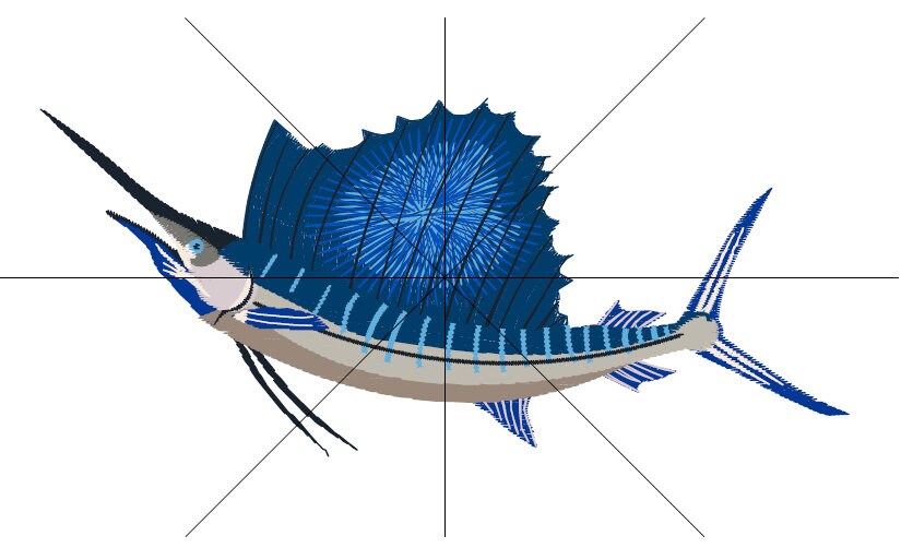 Sailfish Embroidery Design Pattern 5.50x2.41 Inches - Etsy