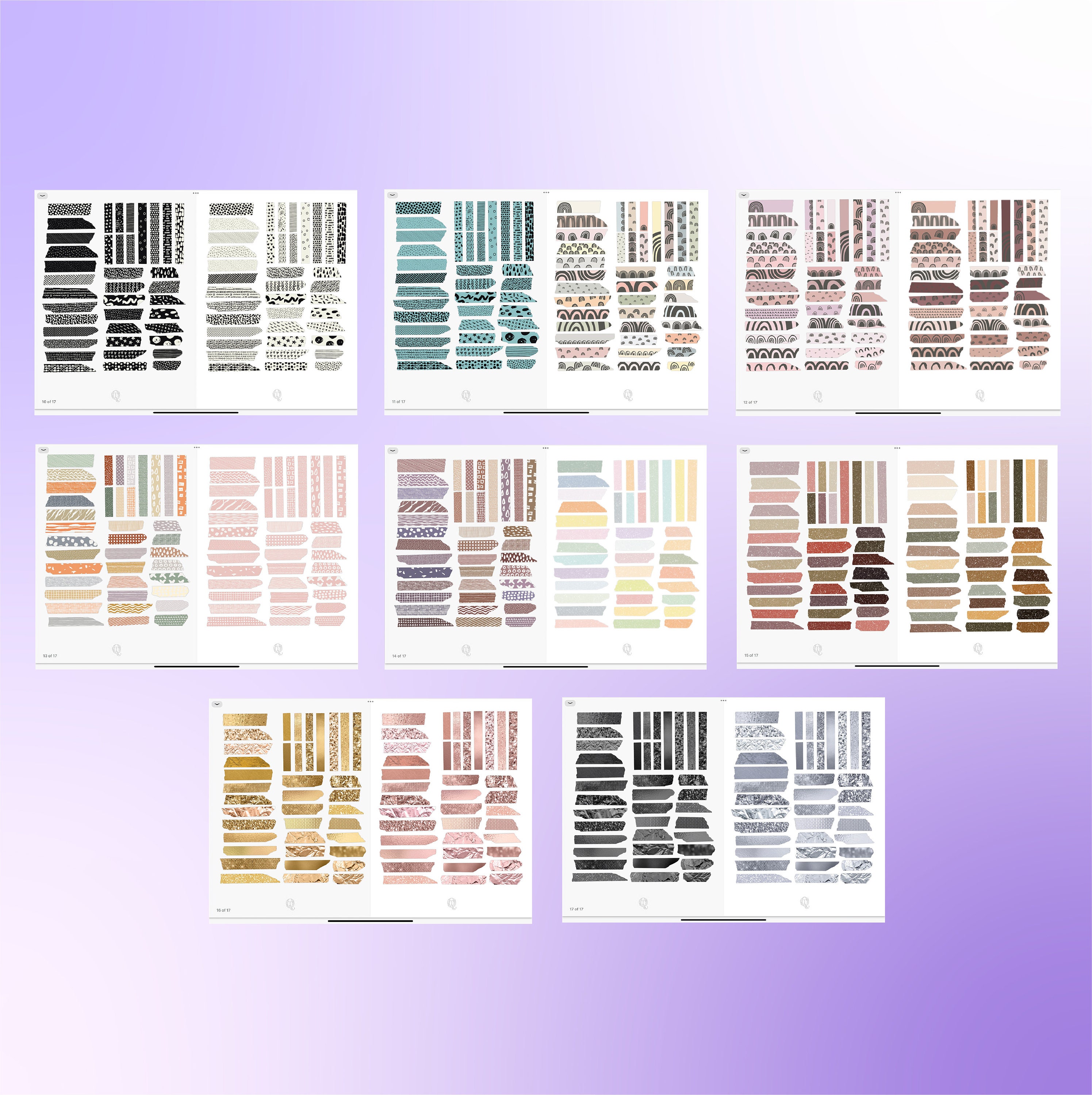 DIGITAL WASHI Sticker Book 3.0 Goodnotes Sticker Book Pre-cropped PNG ...