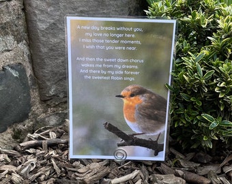 Robin Memorial Card - Etsy UK
